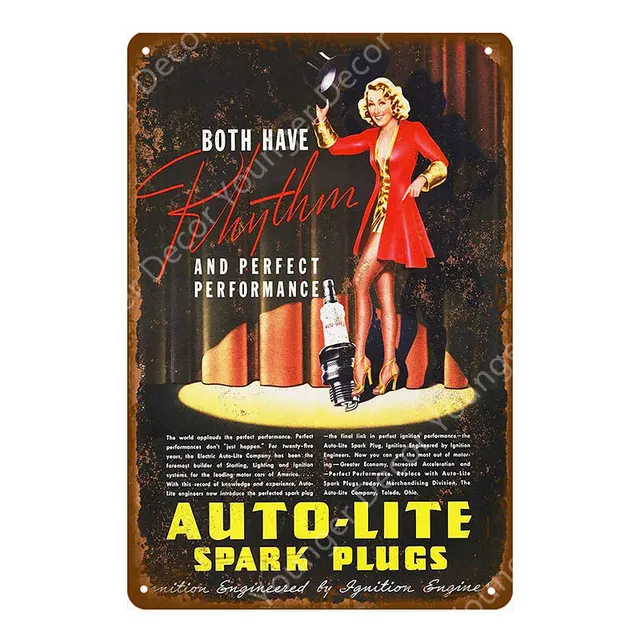 Pin Up Metal Sign - Retro Bikini Beauty, Hot Posters Style Decor, Man ...