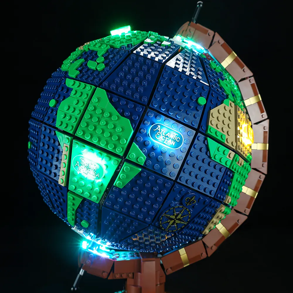 DHgate.com:The Earth Globe With Light Building Blocks Bricks MOC 95335 ...