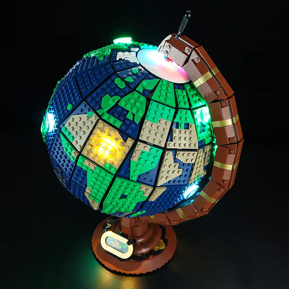 DHgate.com:The Earth Globe With Light Building Blocks Bricks MOC 95335 ...