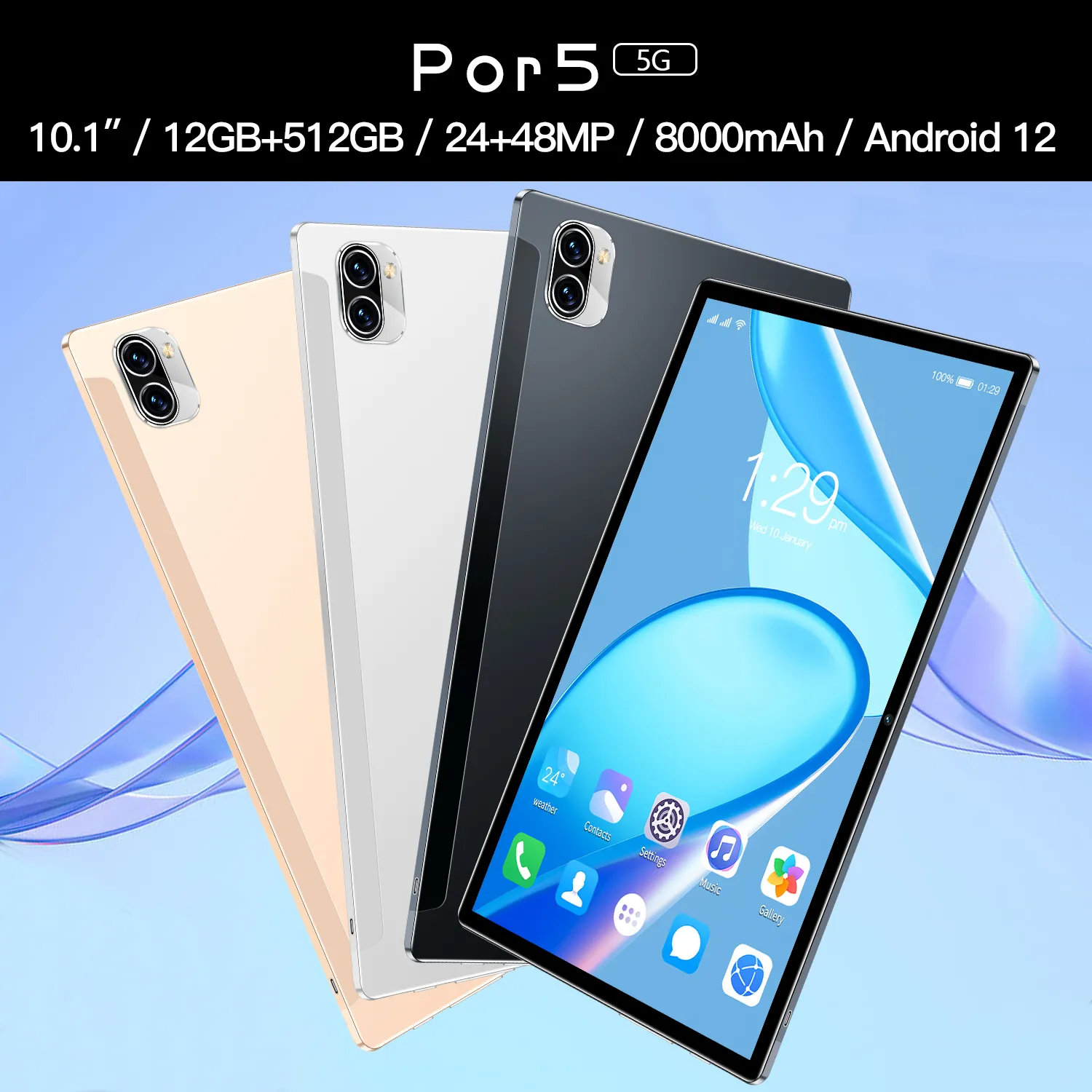 10 Inch Android Tablet Computer With Large Screen, Bluetooth, Wi Fi ...