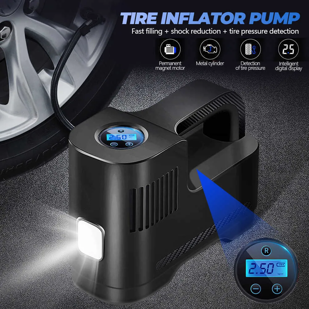 150 PSI Portable Auto Air Compressor - Digital 12V Tire Inflator with ...