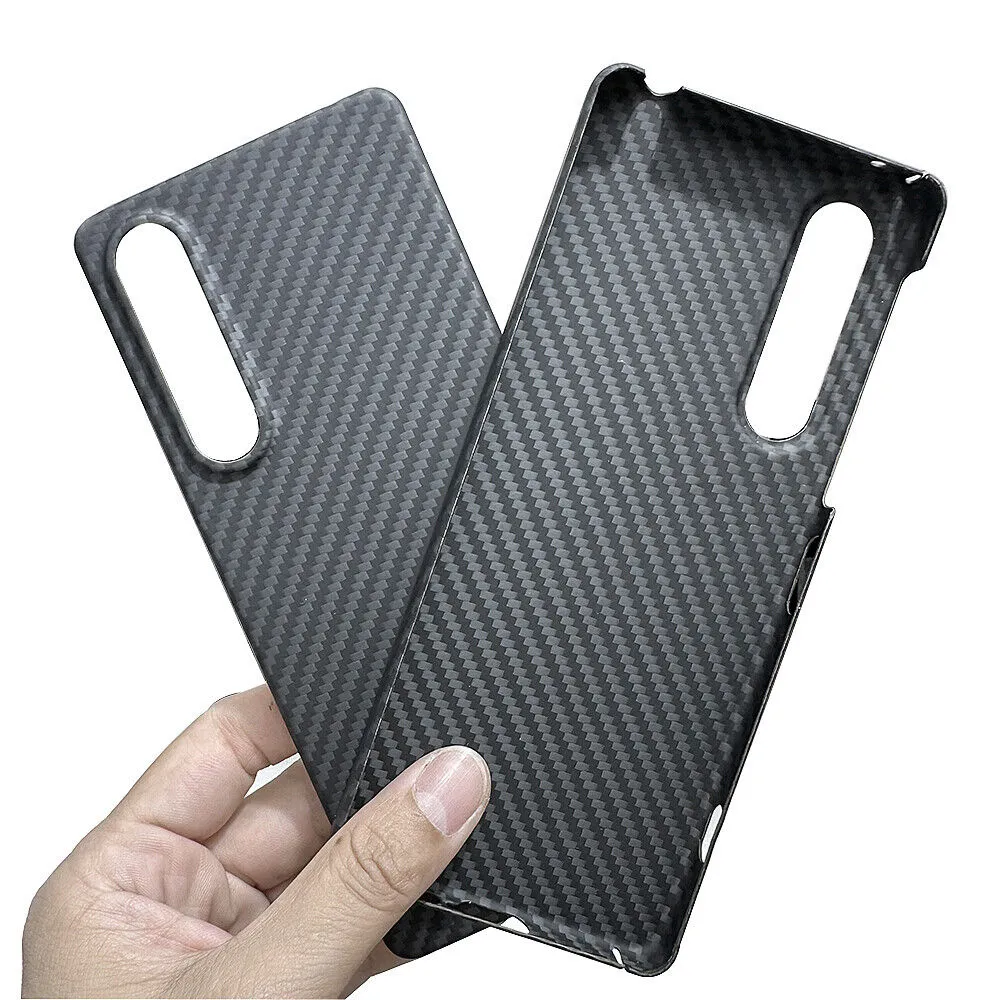 Matte Carbon Fiber Aramid Slim Case For Sony Xperia 1V Original Back ...