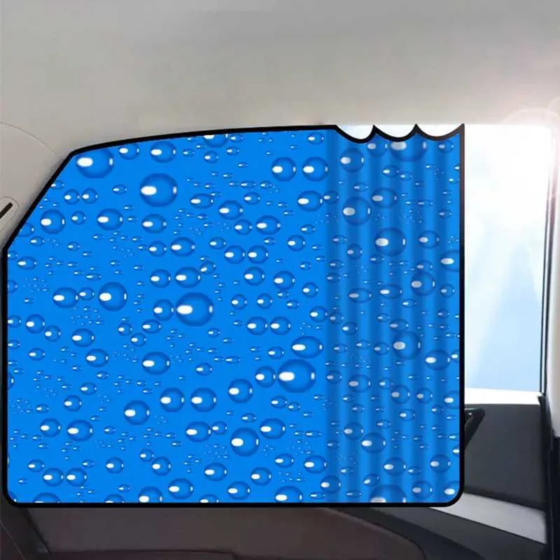 Blue Water Drop Car Window Sun Visor In Spanish With Magnetic UV ...
