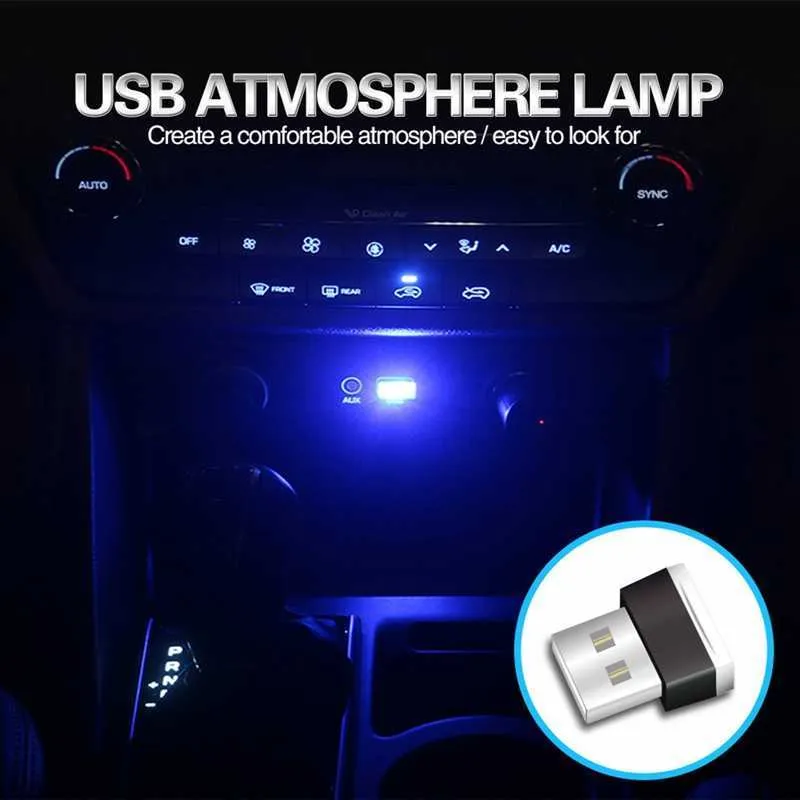 Mini USB LED Car Interior Light: Ambient Night Lamp, Decorative Neon ...
