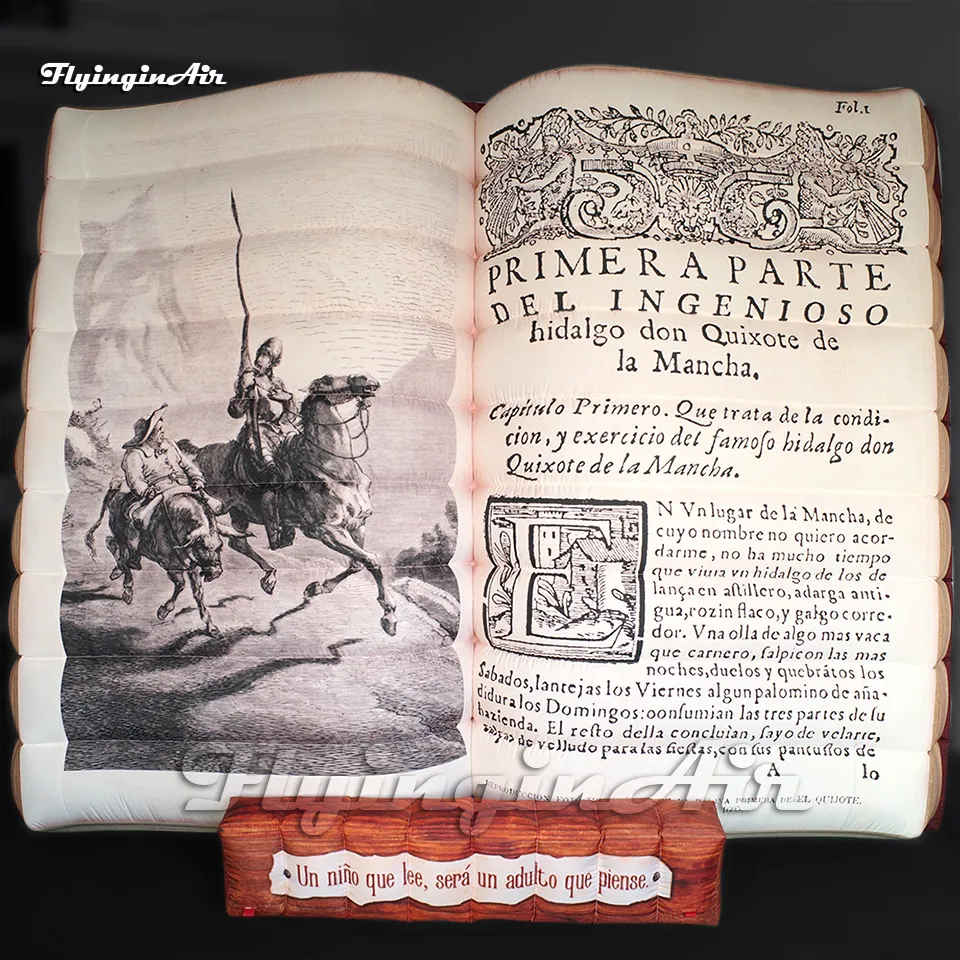 Fantastic Illuminated Inflatable Don Quixote Book... From Inflatablefly ...