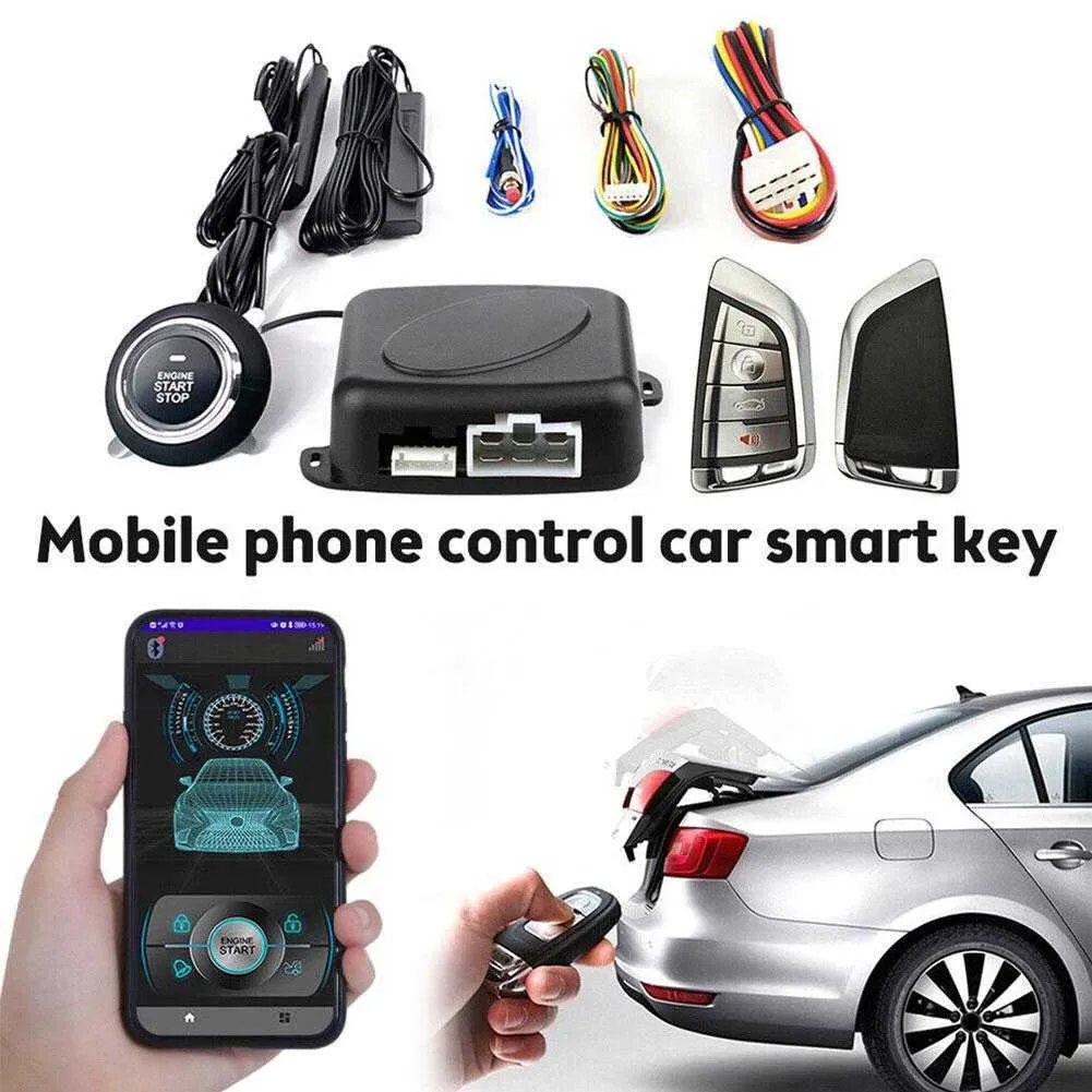 Universal Car Alarm System - Keyless Entry, Smart APP Control, Remote ...