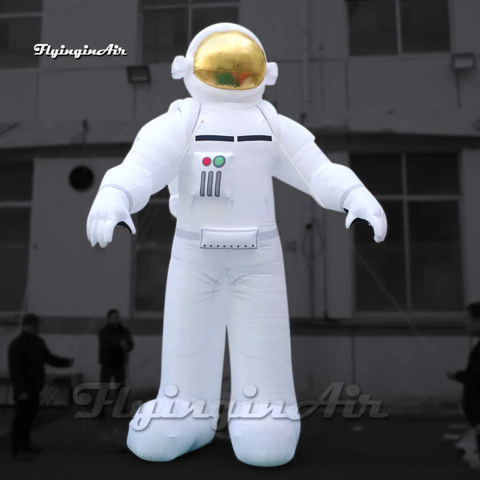 6m Inflatable Astronaut With White Outdoor Xmas Lights For Outdoor ...