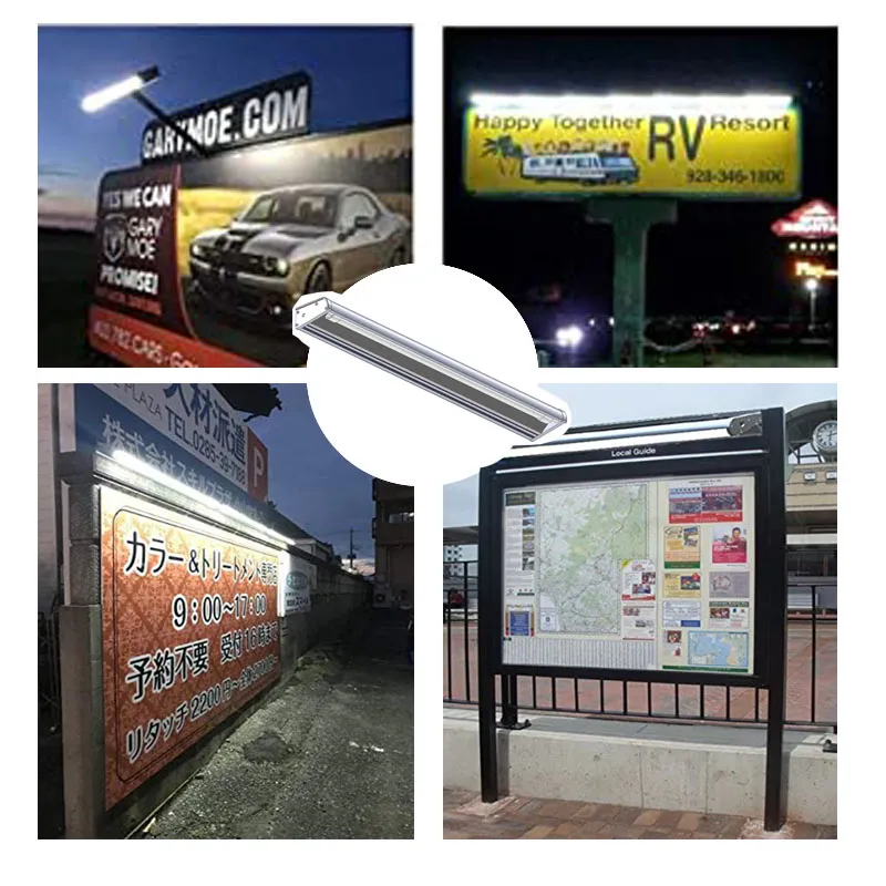 Solar Signboard Light 60cm Aluminum Silver LED... From Tobetterlife ...