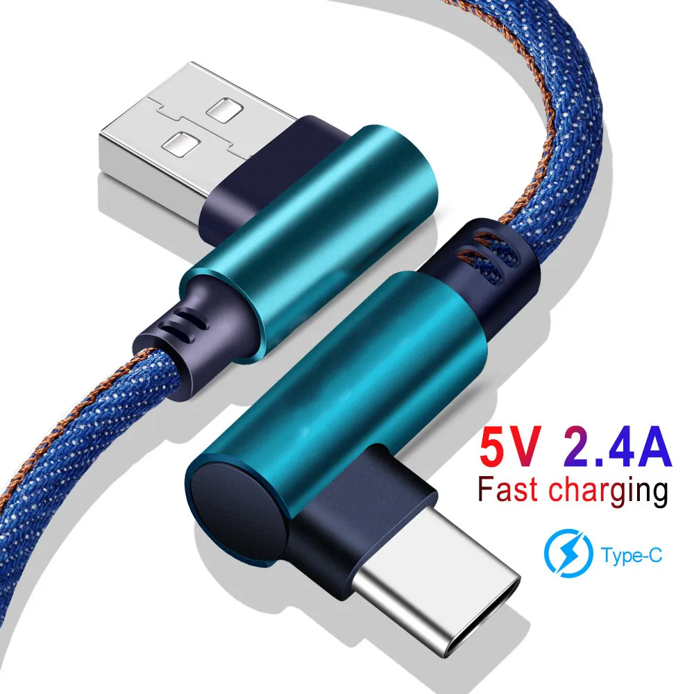 USB Type C 90 Degree Fast Charging Long Usb C Cable C Cable Type C Data ...