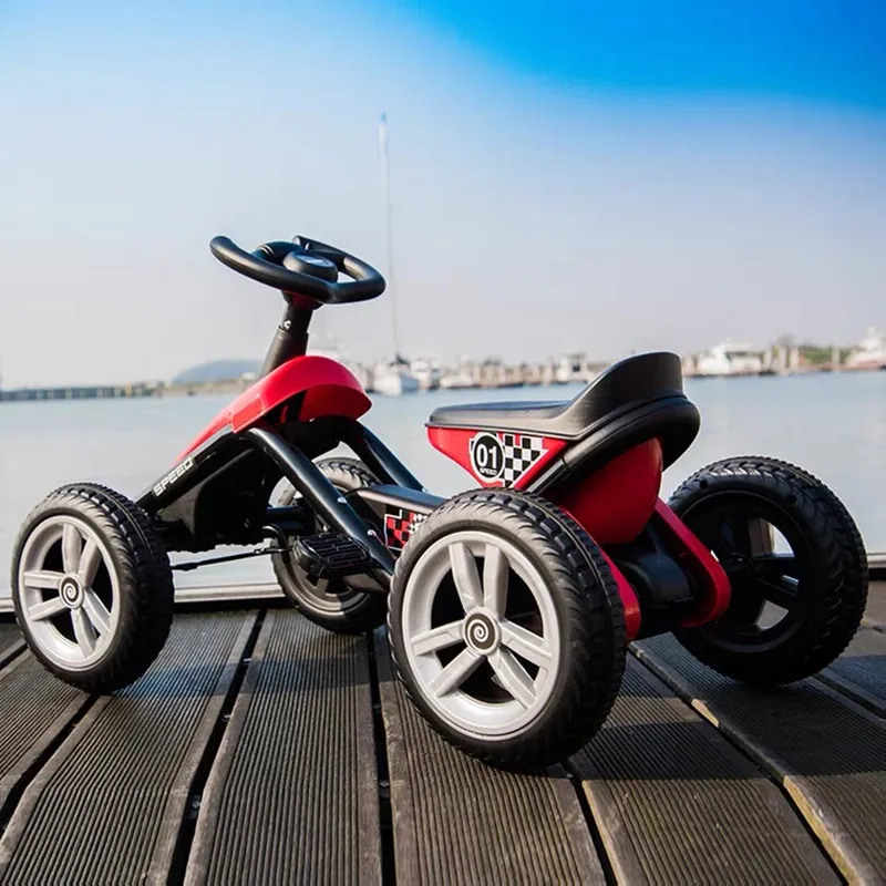 JayCreer 4 Wheel Balance Bike With Pedals Go Kart For Kids Aged 3 6 ...