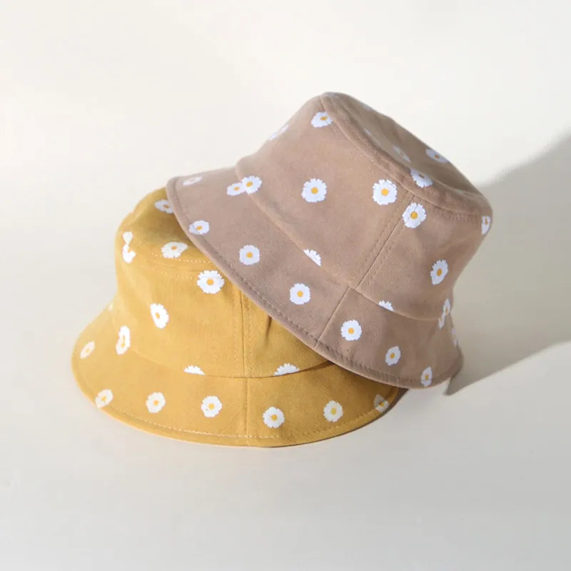 Cute Kids Sun Hat - Daisy Flower Bucket Hat, Wide Brim Baby Beach Hat ...