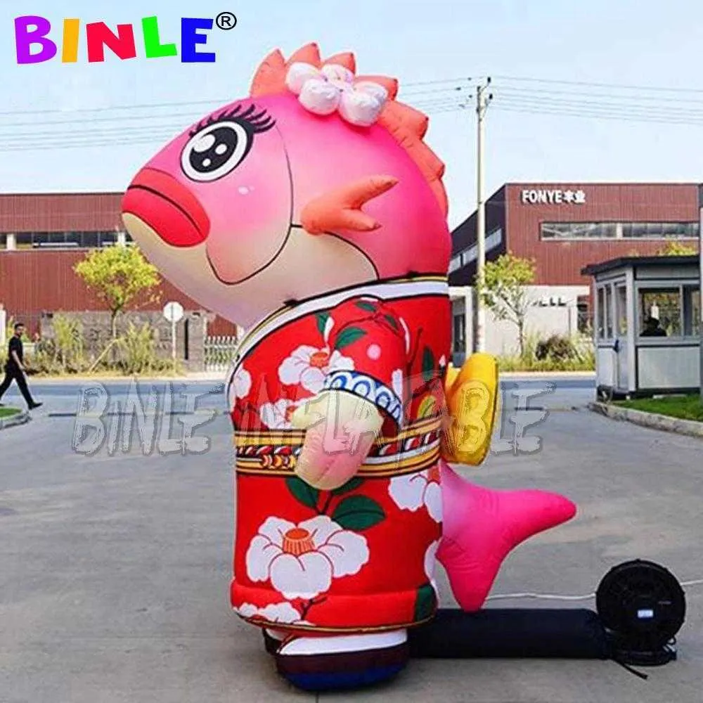 Salmon Restaurant Decoration Mascot Inflatable Fish Beautiful Animal ...