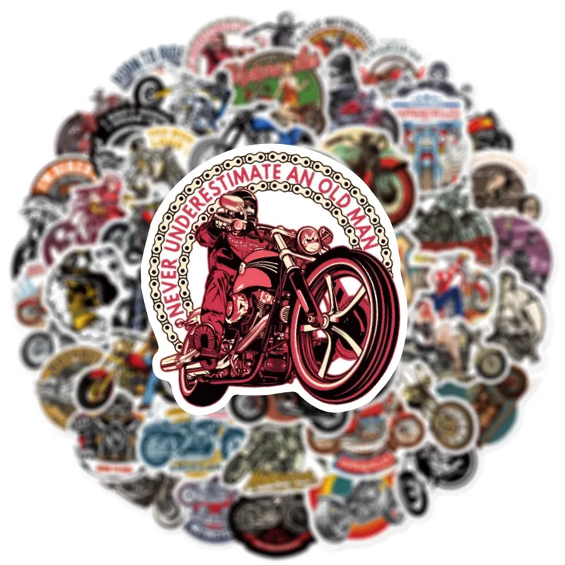 Cool Motorcycle Stickers For Laptop, Skateboard, Luggage DIY Graffiti ...