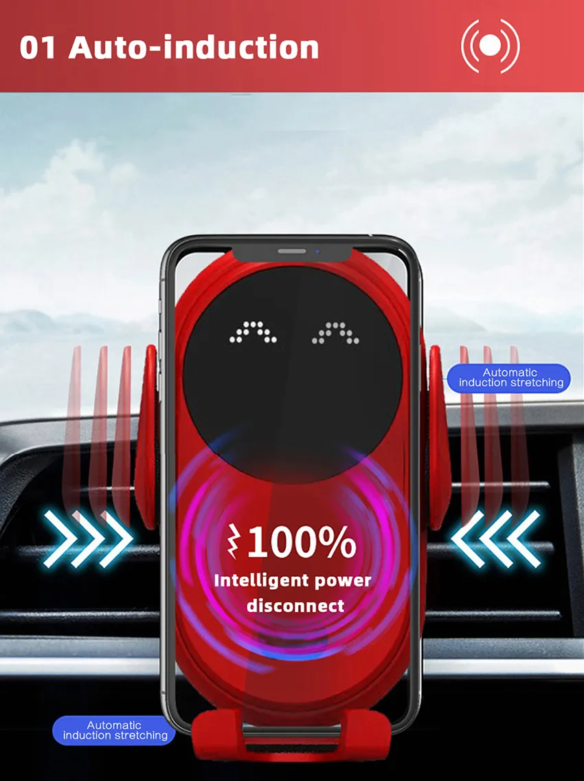 S11 Smart Infrared Sensor Wireless Charger Automatic Car Mobile Phone ...