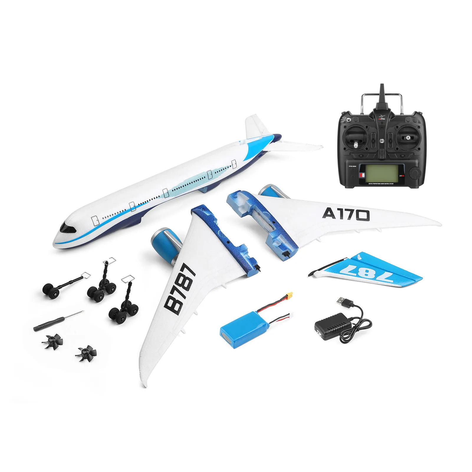 XK A170 RC Airplane - 660mm Wingspan, 2.4GHz 4CH, 3D/6G Brushless Motor ...