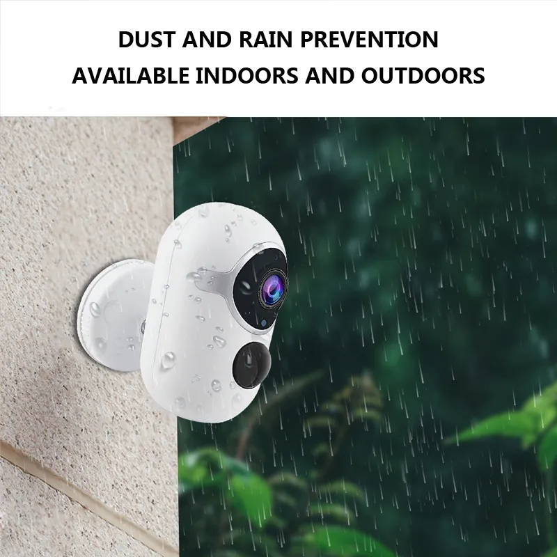 Caméra De Sécurité WiFi HD Polyvalente 3MP Avec Une Vision Nocturne Audio, Alimentaire Solaire ...