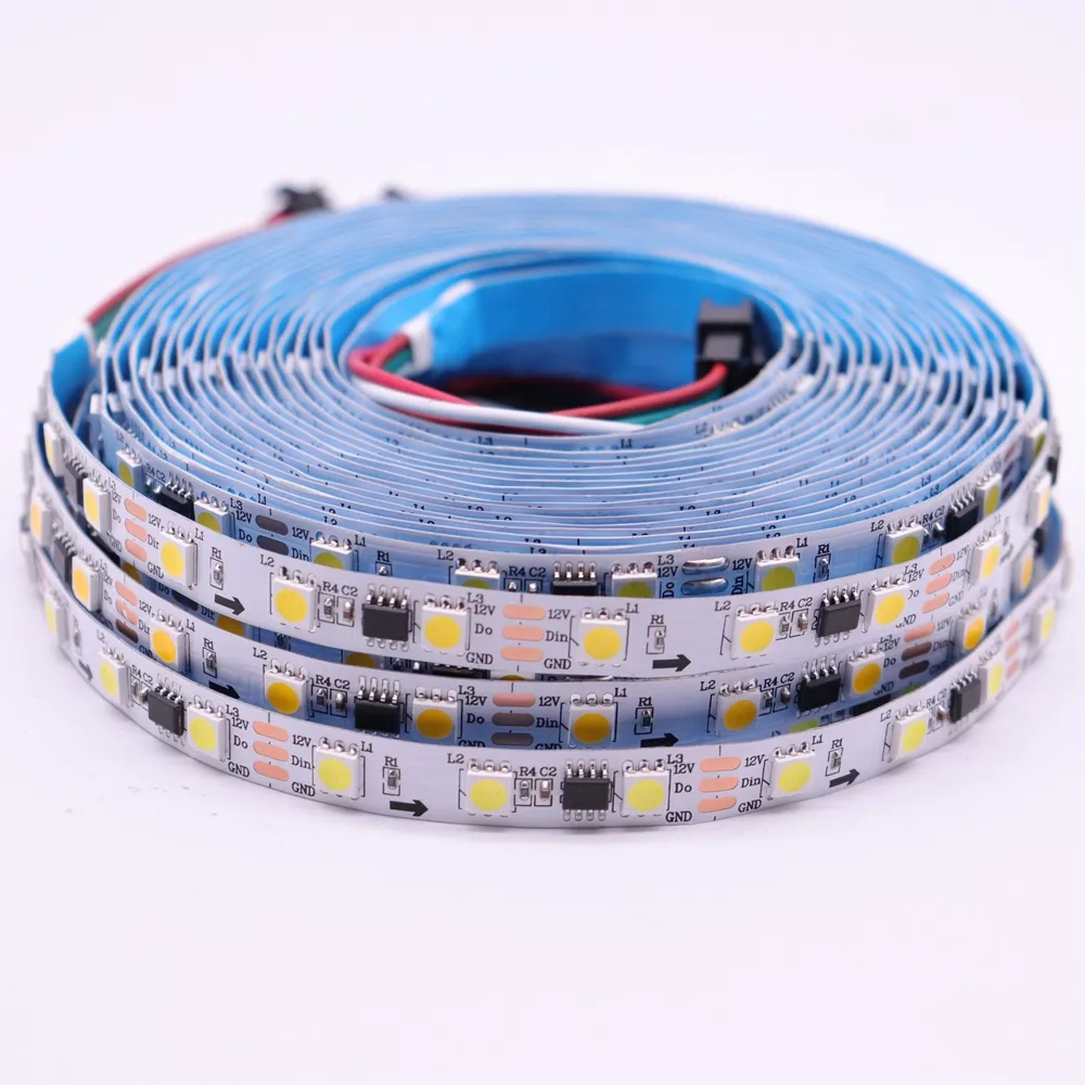 Natural White WS2811 IC Pixel Waterproof Rgb Led Strip Light DC 12V 5m Addressable For Running ...