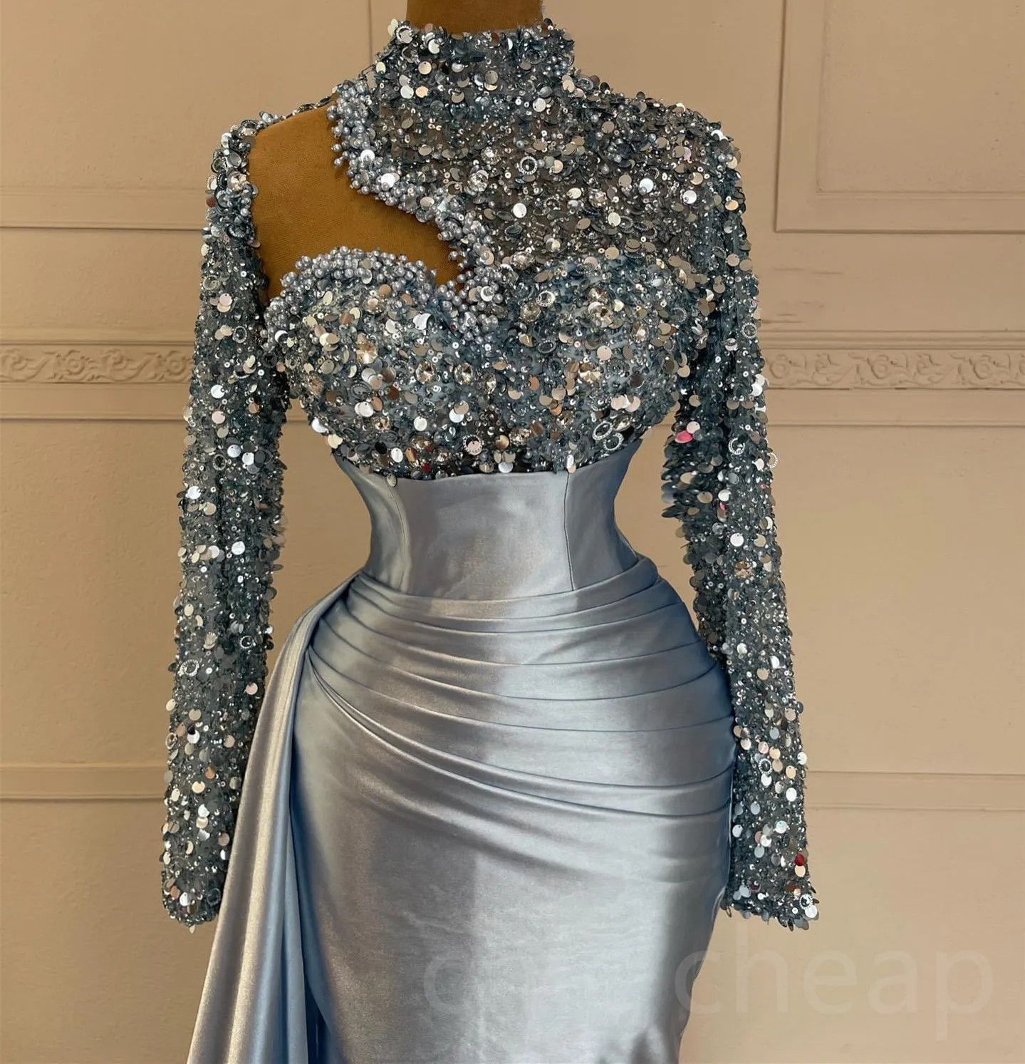 2023 Aso Ebi Sirène Sexy Robe De Bal Perles Cristaux Soirée Formelle ...