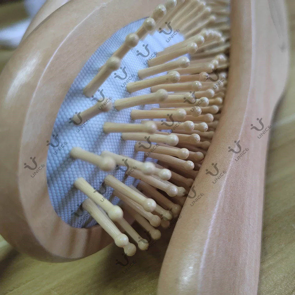 Customized Hair Brush Oval Wooden Paddle Hair Brush Air Cushion Comb ...