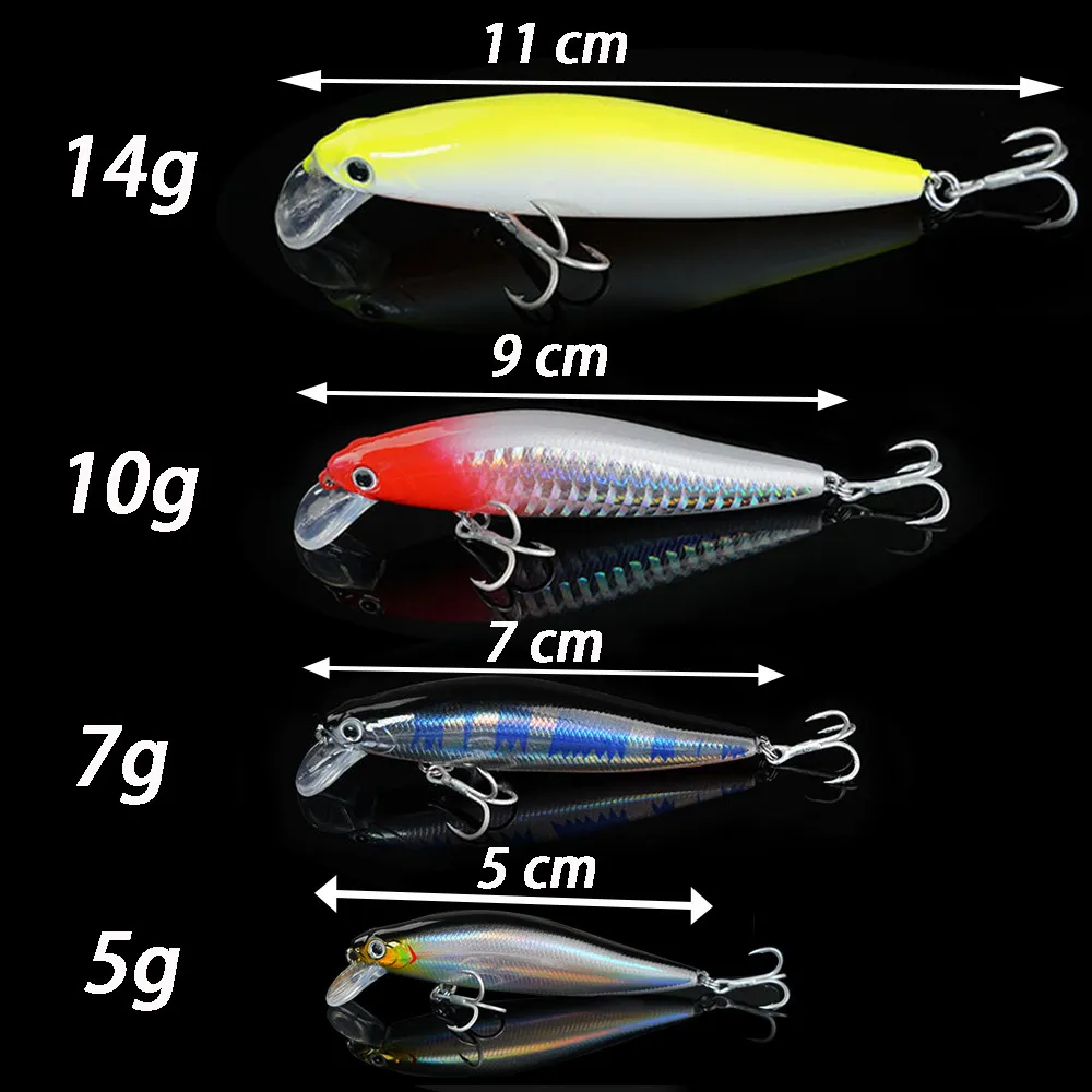 Sinking Minnow Jerkbait Fishing Lure Slow Diving Pesca Swimbait, Hard ...
