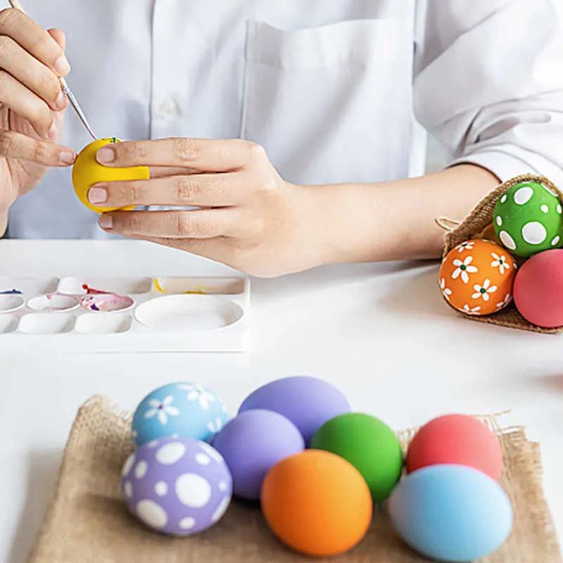 Realistic Plastic Eggs - Simulation Pigeon Chicken Eggs for Kids DIY ...