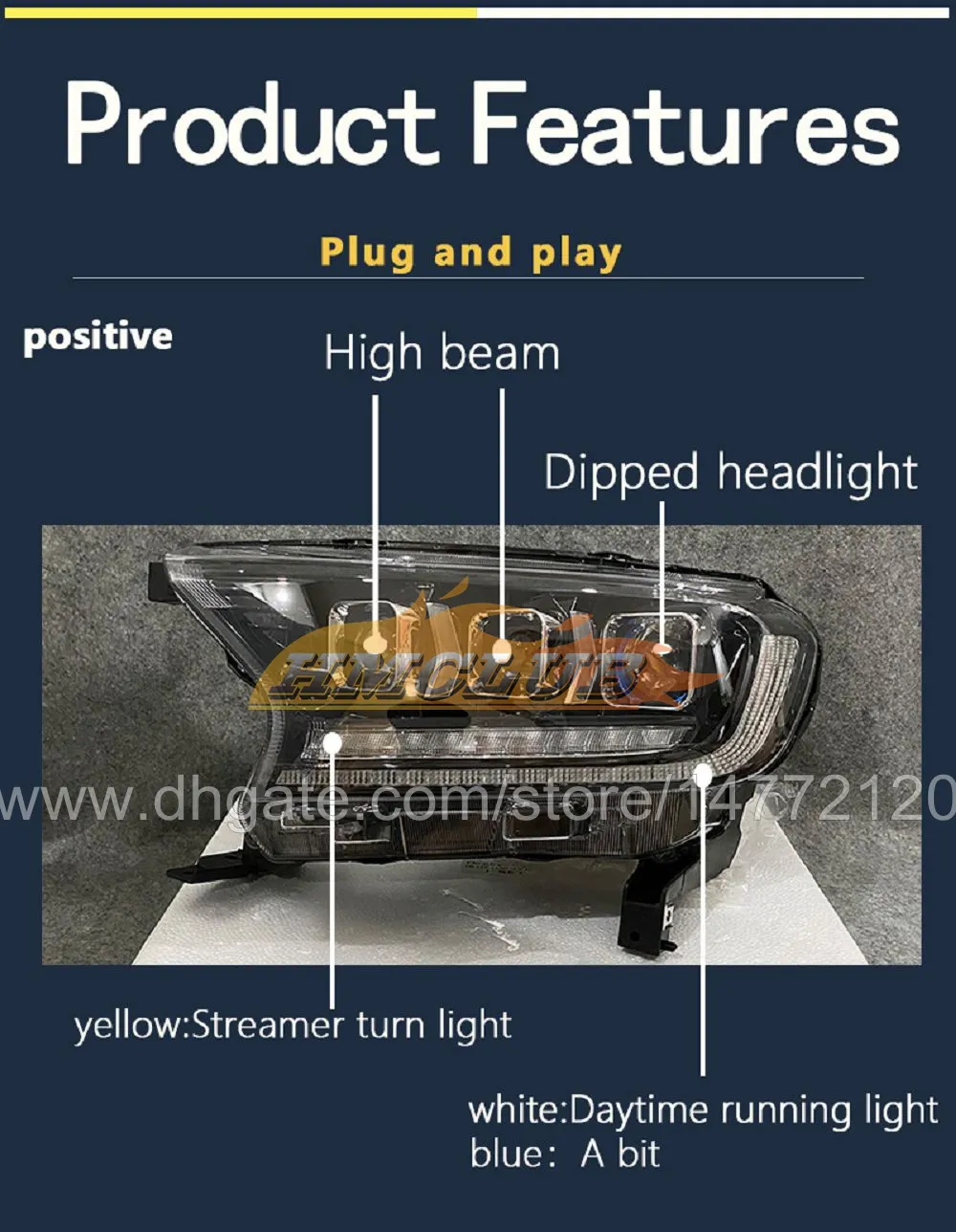 Ford Raptor Ranger LED Faro 2016 2024 DRL, Señales De Giro En ...