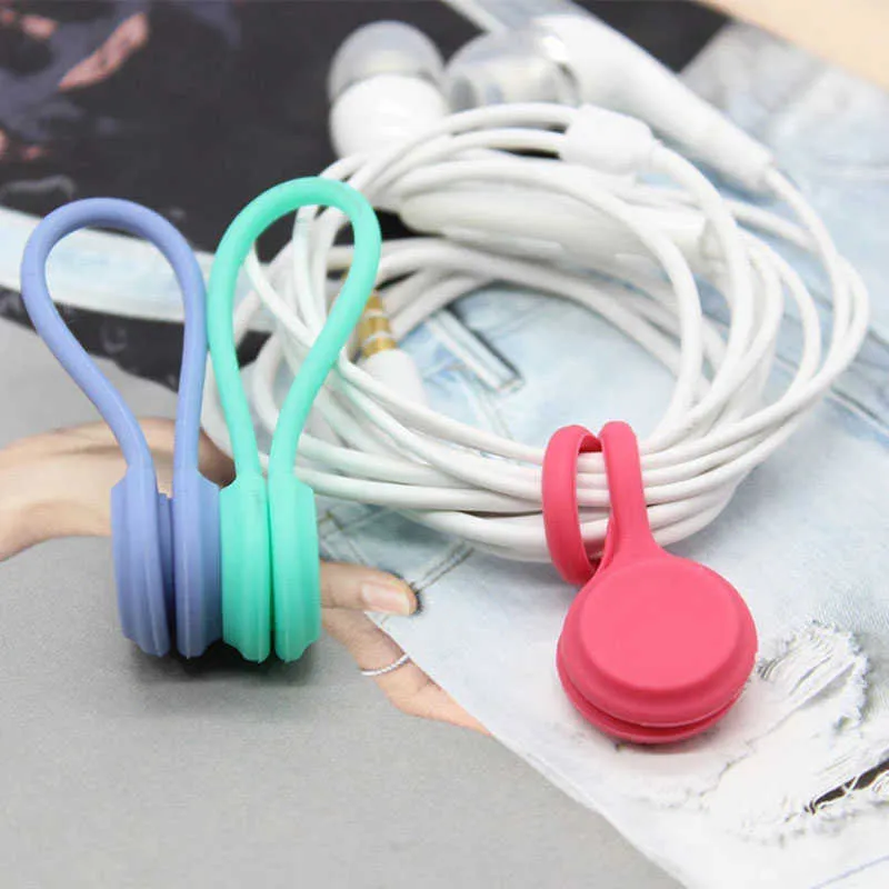Magnetic Earphone Cord Organizer - Cute Silicone Cable Winder, Portable ...