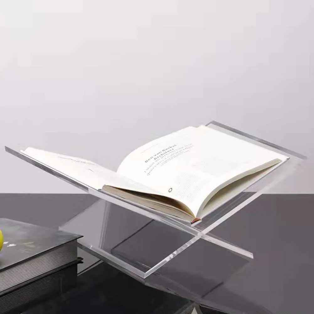 Book Display Holder X Shape Acrylic Reading Stand, Transparent ...