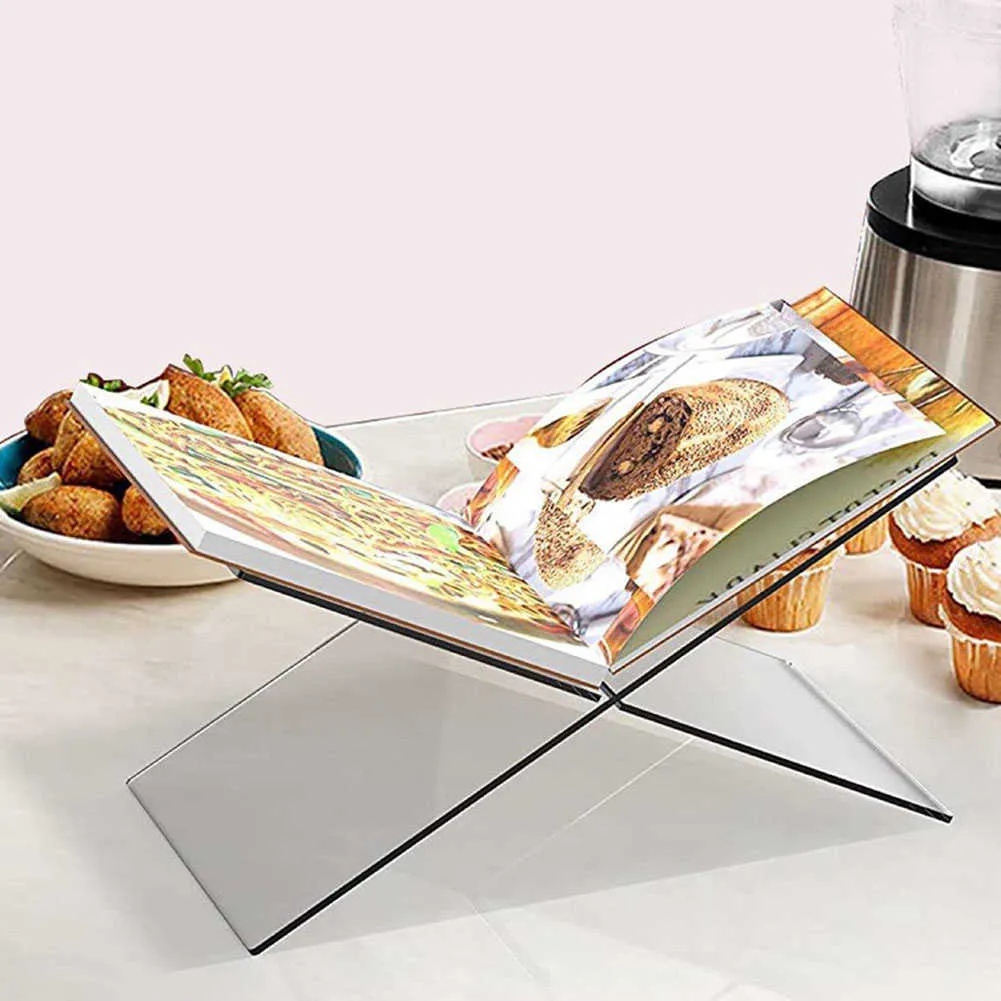Book Display Holder X Shape Acrylic Reading Stand, Transparent ...