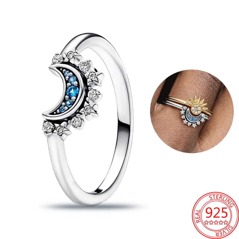 Blue Moon Star Ring