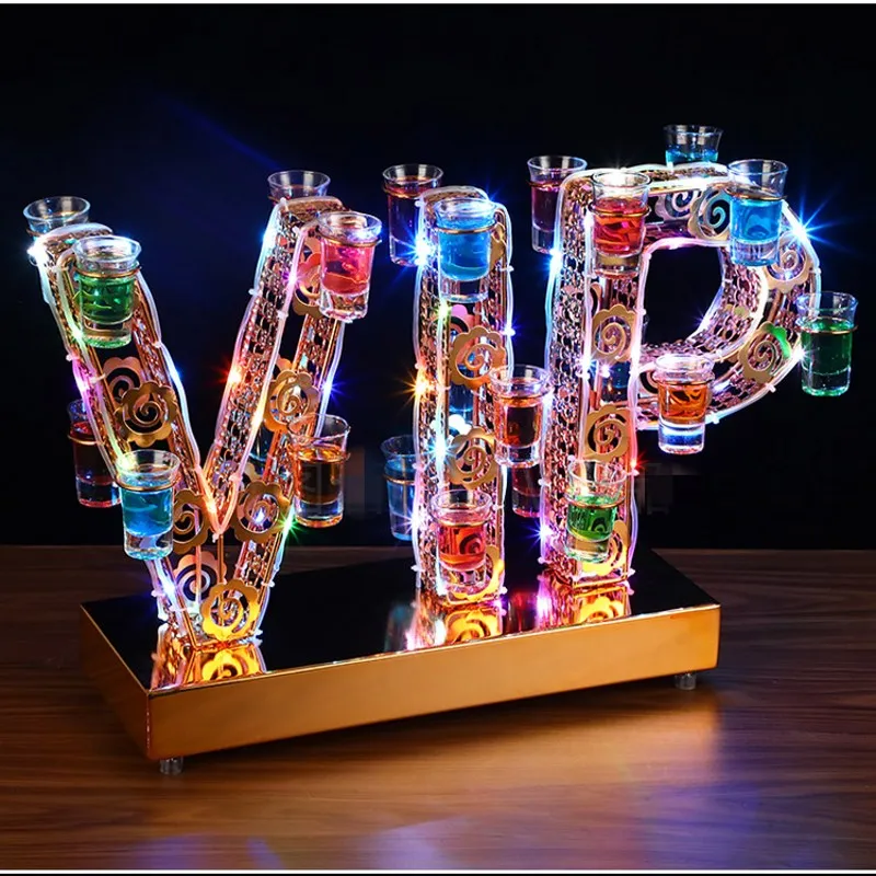 DHgate.com:VIP Shape LED Cocktail Tray, Rechargeable Wine Glass Holder ...