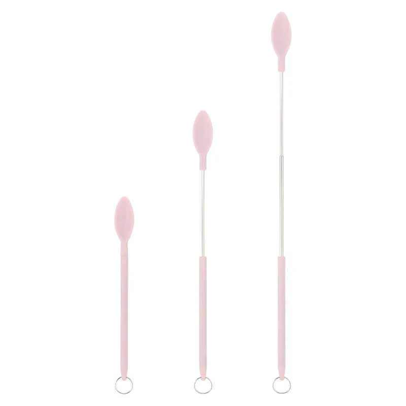 Mini Silicone Spatula Set Telescopic Cosmetic Spatulas For Jars ...