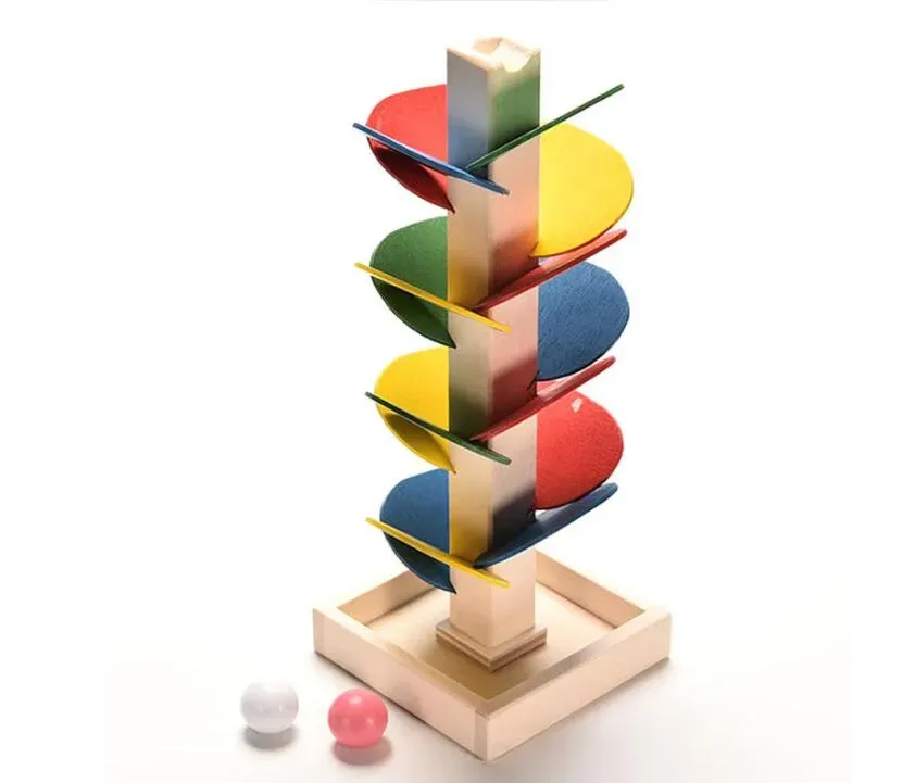 DHgate.com:Wooden Marble Run Track Game for Kids, Montessori Blocks ...