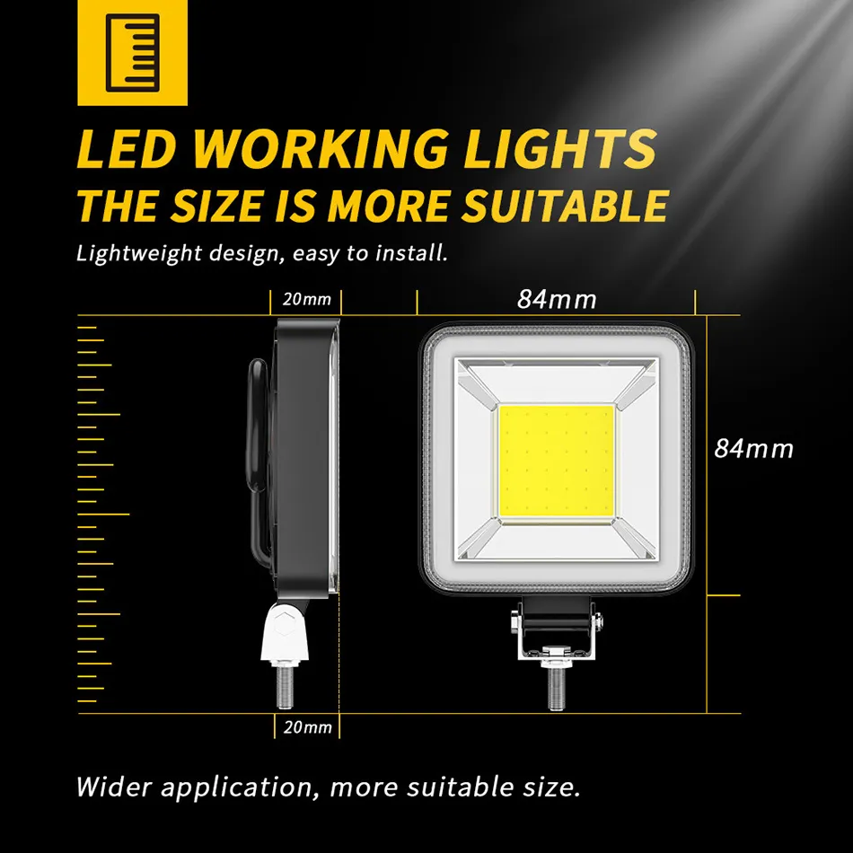 Mini 3 Inch Cob Work Light LED Bar For Car Offroad SUV ATV Tractor 4x4 ...