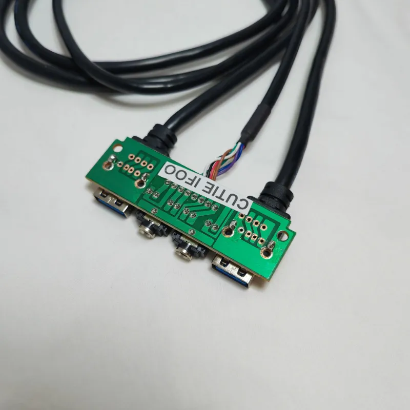 Computer Chassis Motherboard Extension Cable 19P 9Pin To 2 Port USB 3.0 ...