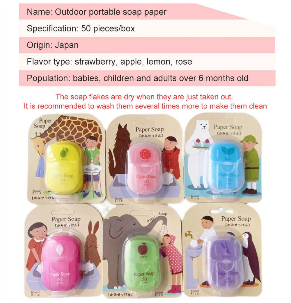 Portable Soap Sheets - Disposable Hand Washing Paper for Travel & Home ...