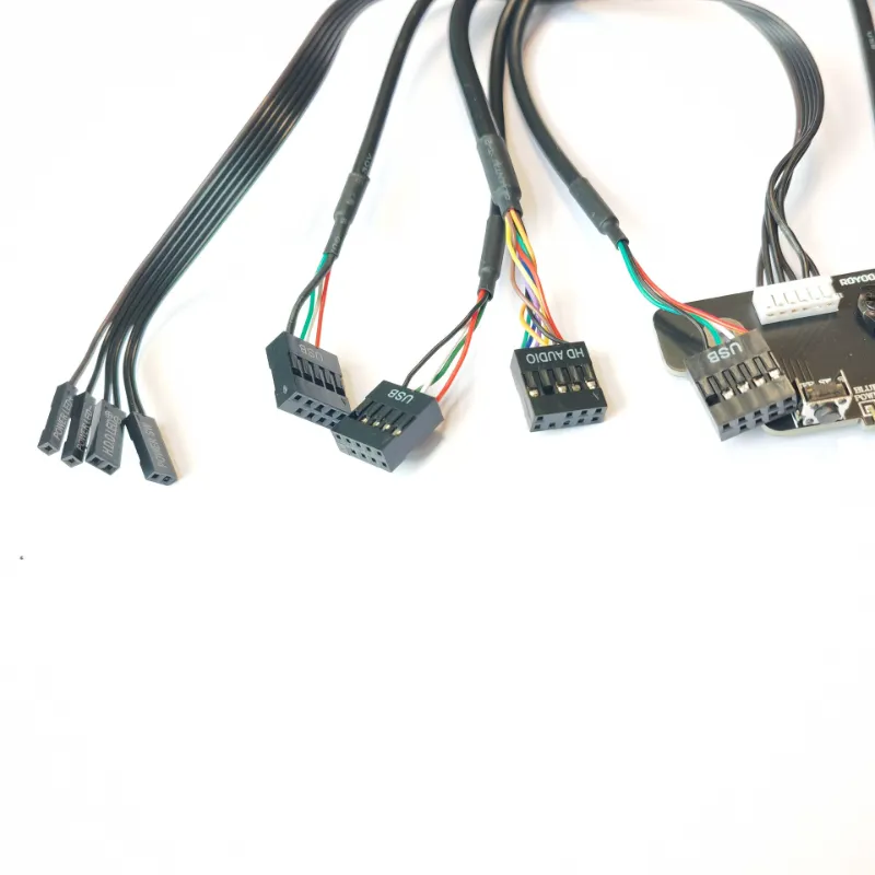 Mini Computer ITX Motherboard Extension Front Panel Cable 9P To USB 2.0 ...
