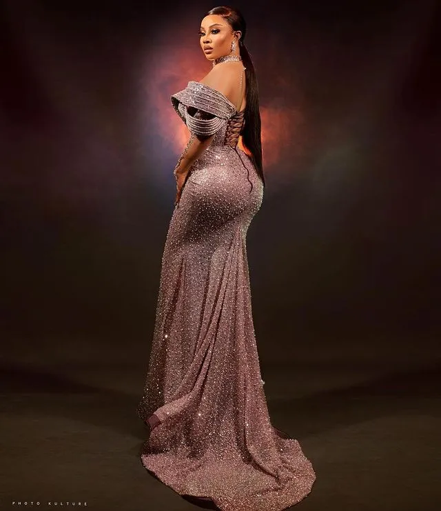 Arabic Silver Mermaid Von Maur Prom Dresses With Beaded Crystals ...