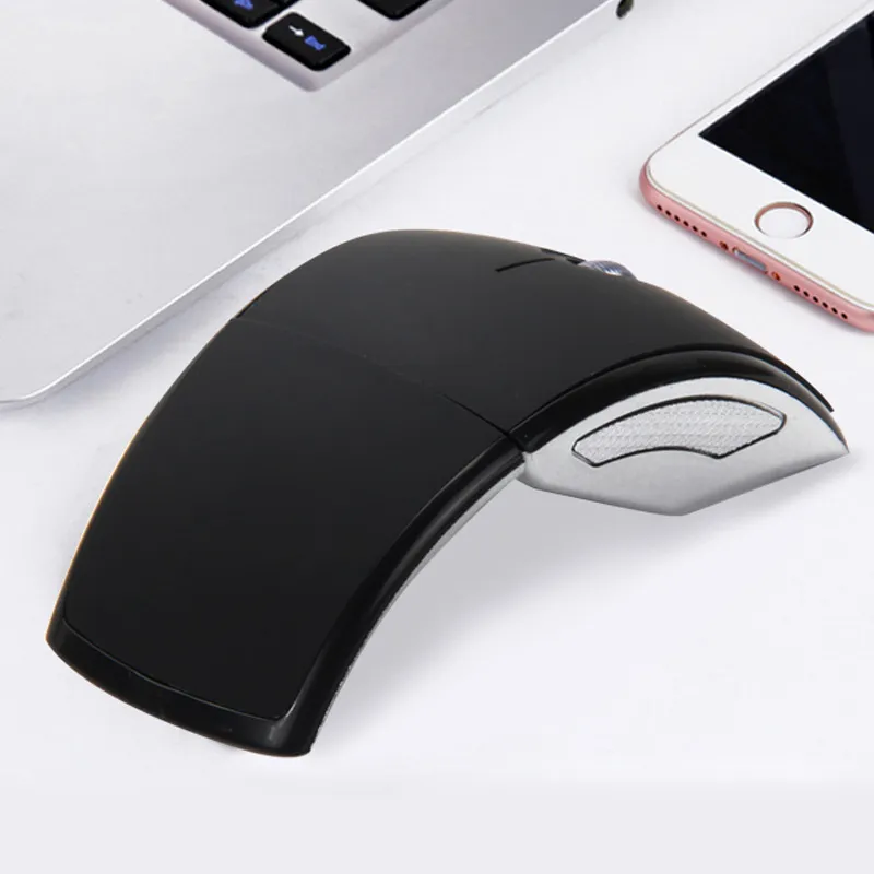 Foldable Wireless Computer Mouse Arc Touch 2.4G Slim Optical Gaming ...