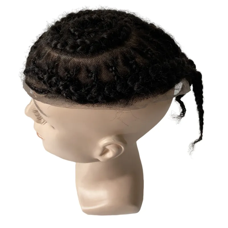 8x10 Brazilian Virgin Human Hair Toupee With Number 6 Afro Corn Short ...