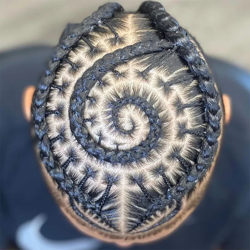 8x10 Brazilian Virgin Human Hair Toupee With Number 6 Afro Corn Short ...