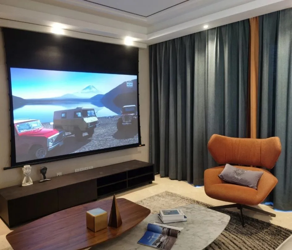 Factory Outlet 150 Inch 8K Motorized Tab Tension ALR Projector Screen ...