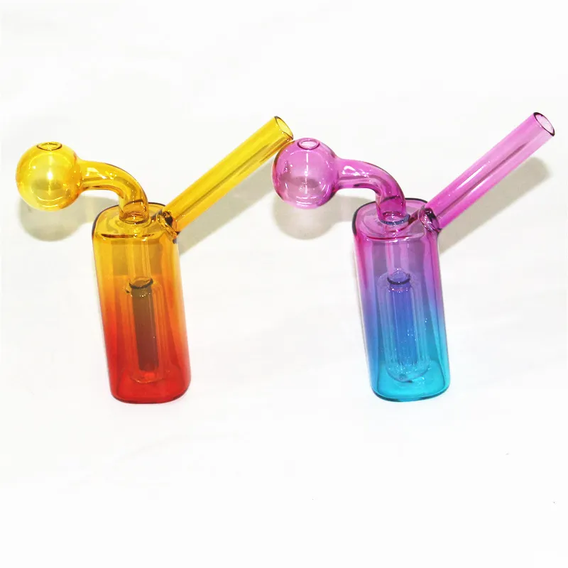 Mini Glass Bubbler Oil Burner Bong With Percolator & Diffuser, 4.72 ...