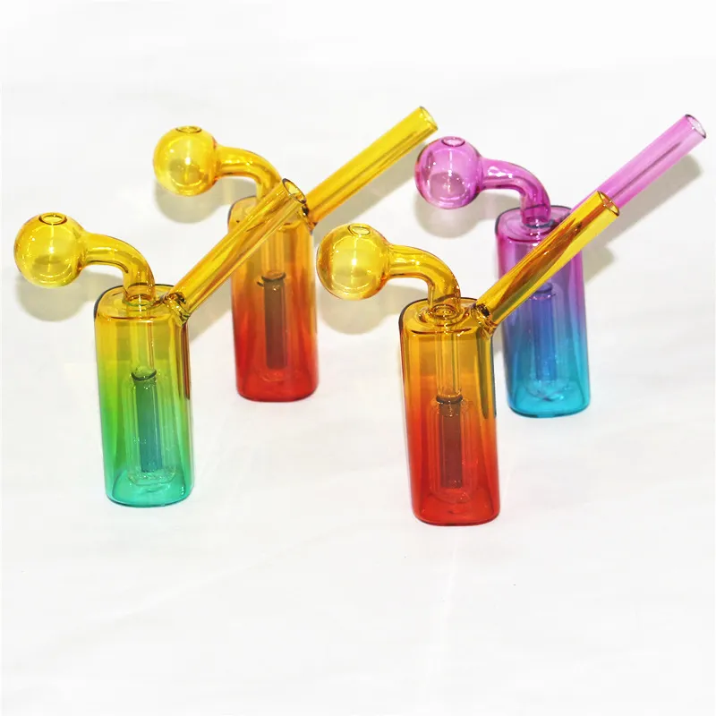 Mini Glass Bubbler Oil Burner Bong With Percolator & Diffuser, 4.72 ...