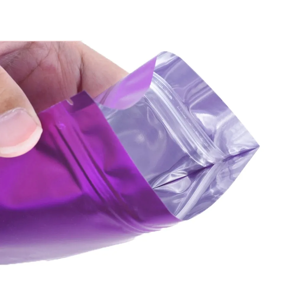 Wholesale 9 Size Matte Purple Smell Proof Stand Up Bags Resealable ...