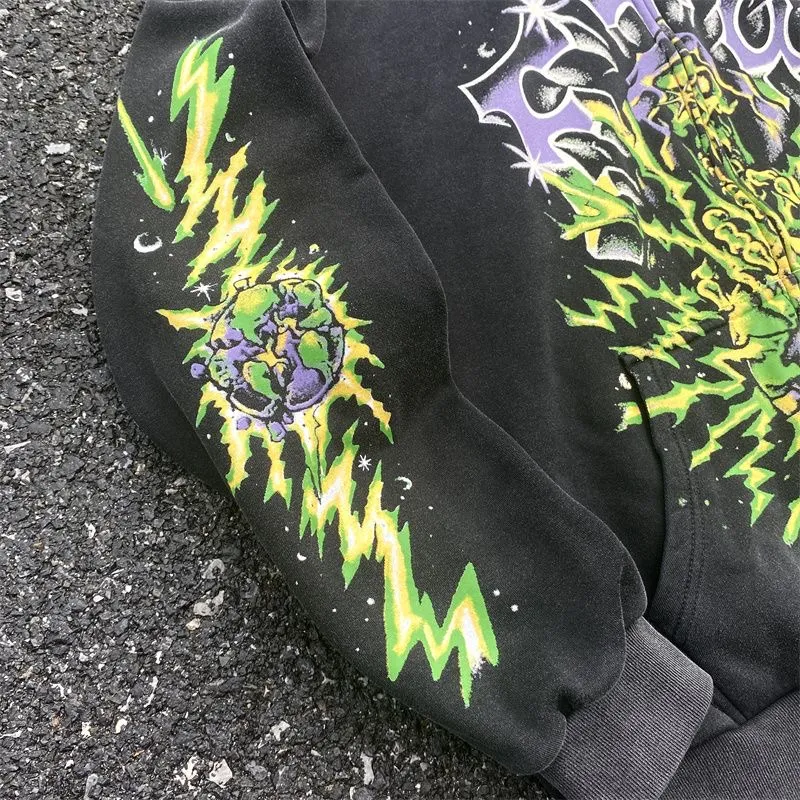 Hellstar Wash Water Do Old Graffiti Hip Hop Otoño/Invierno Suelto ...
