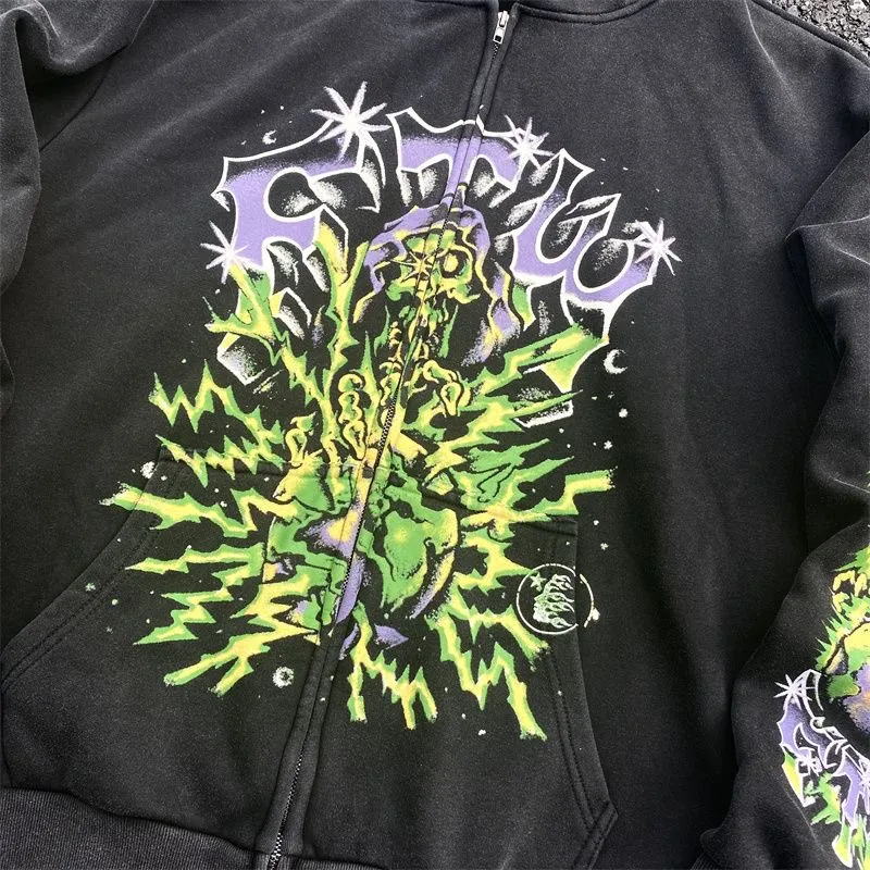 Hellstar Wash Water Do Old Graffiti Hip Hop Otoño/Invierno Suelto ...