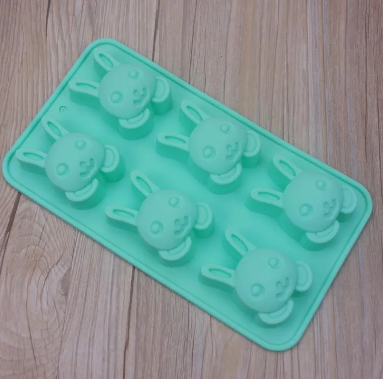 6 Holes Silica Gel Rabbit Cake Moulds Rabbits Shape... From Springfang ...