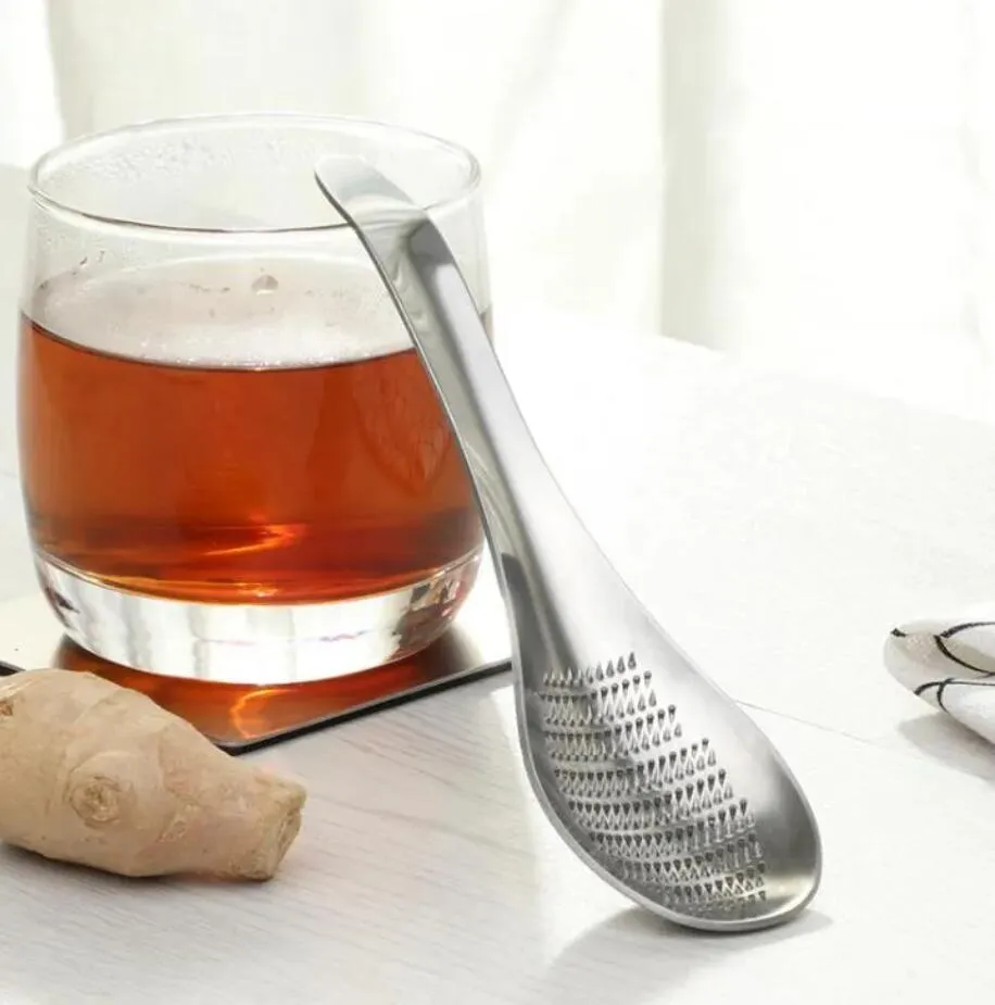 Multifunctional Stainless Steel Ginger Garlic Grater Lemon Zester Spoon ...