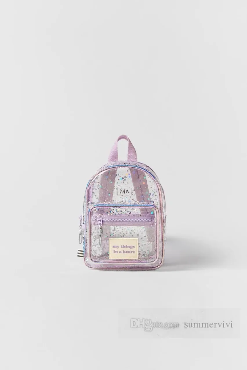 DHgate.com:Kids Sequins Backpacks, Transparent Plastic Double Shoulder ...